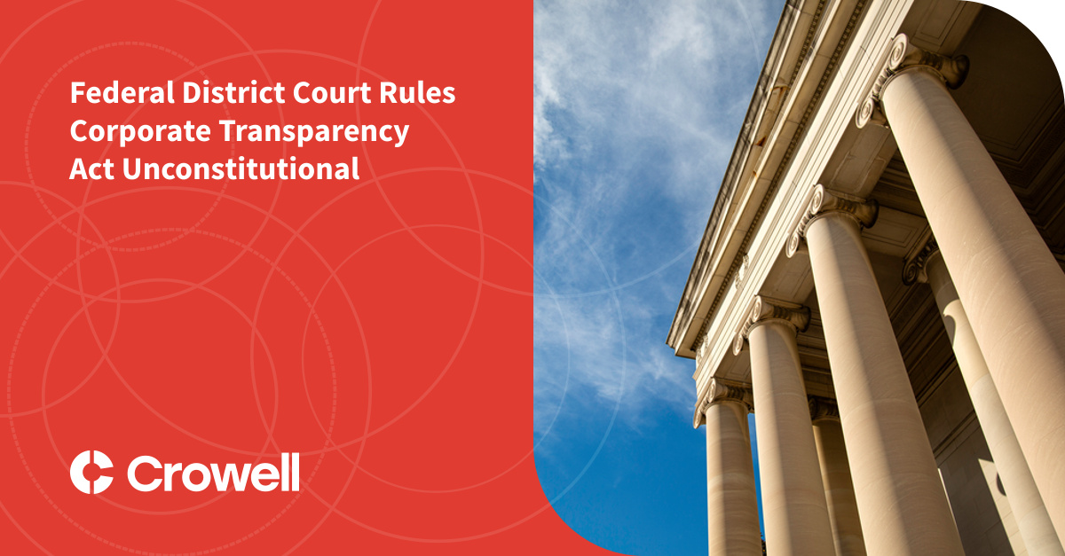Federal District Court Rules Corporate Transparency Act ...