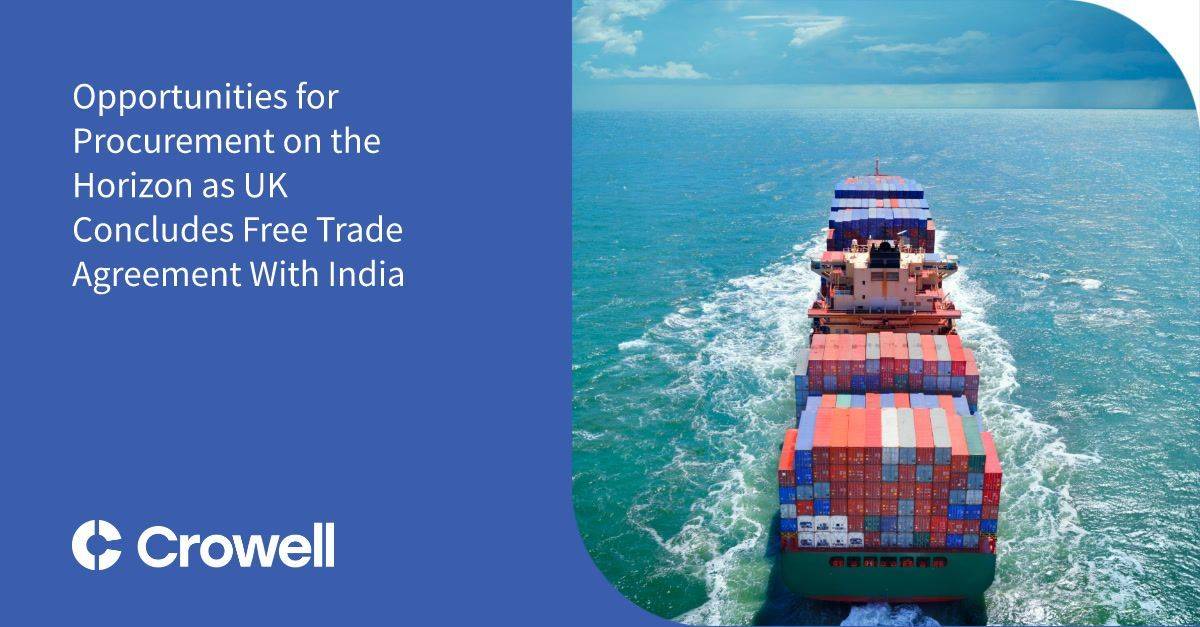 Opportunities for Procurement on the Horizon as UK Concludes Free Trade ...