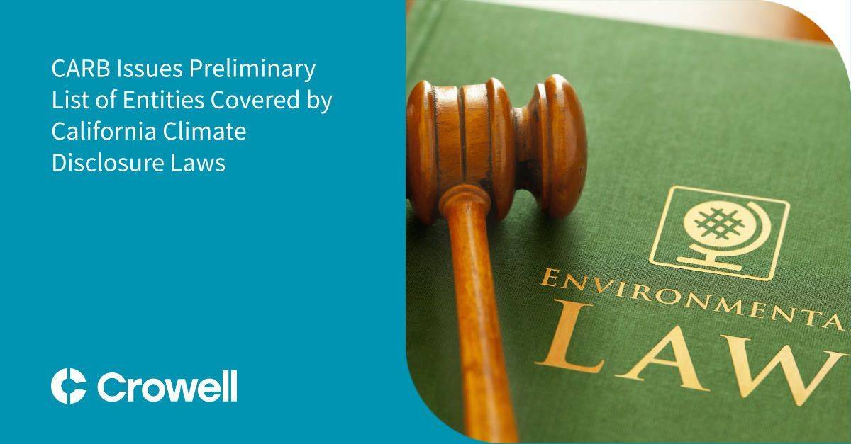 CARB Issues Preliminary List of Entities Covered by California Climate ...