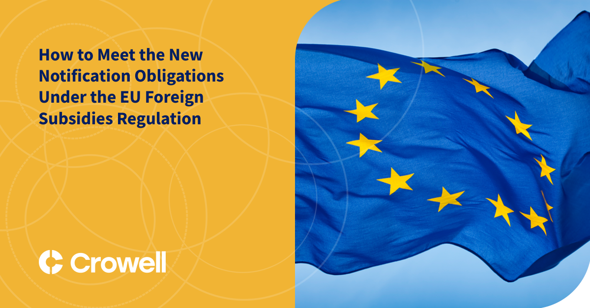 How to Meet the New Notification Obligations Under the EU Foreign ...