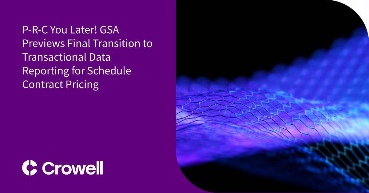 P-R-C You Later! GSA Previews Final Transition to Transactional Data ...