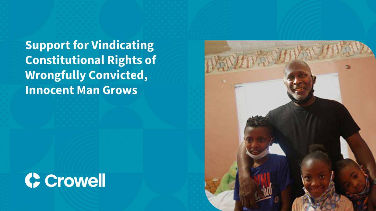 Support for Vindicating Constitutional Rights of Wrongfully Convicted ...
