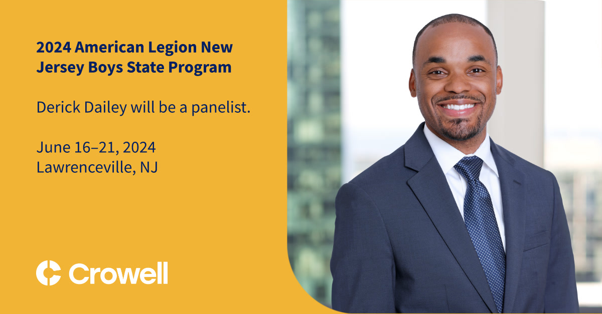2024 American Legion New Jersey Boys State Program | Crowell & Moring LLP