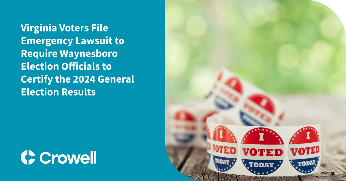 Virginia Voters File Emergency Lawsuit to Require Waynesboro Election ... Virginia Voters File Emergency Lawsuit to Require Waynesboro Election ...