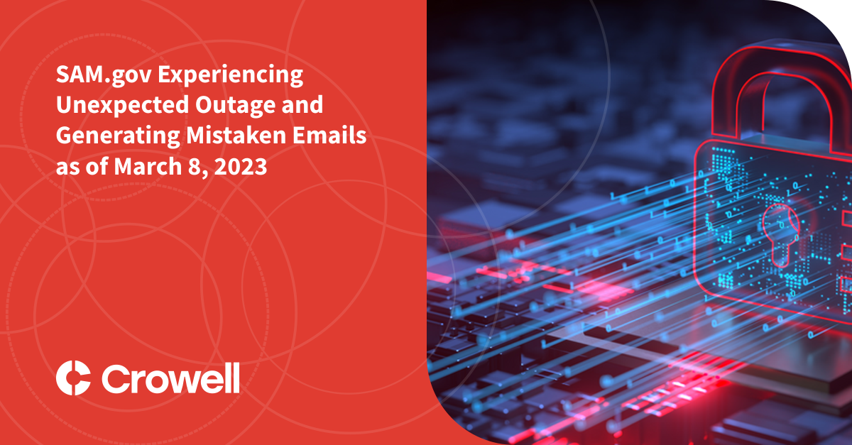 SAM.gov Experiencing Unexpected Outage and Generating Mistaken Emails ...