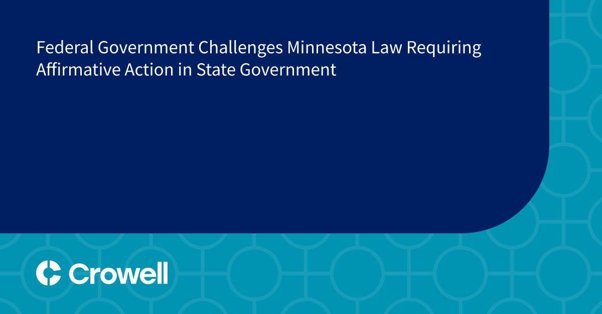 Federal Government Challenges Minnesota Law Requiring Affirmative ...