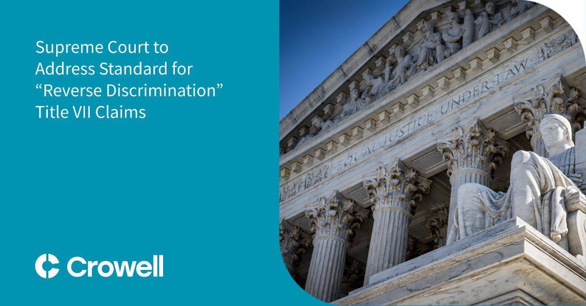 Supreme Court to Address Standard for “Reverse Discrimination” Title ...