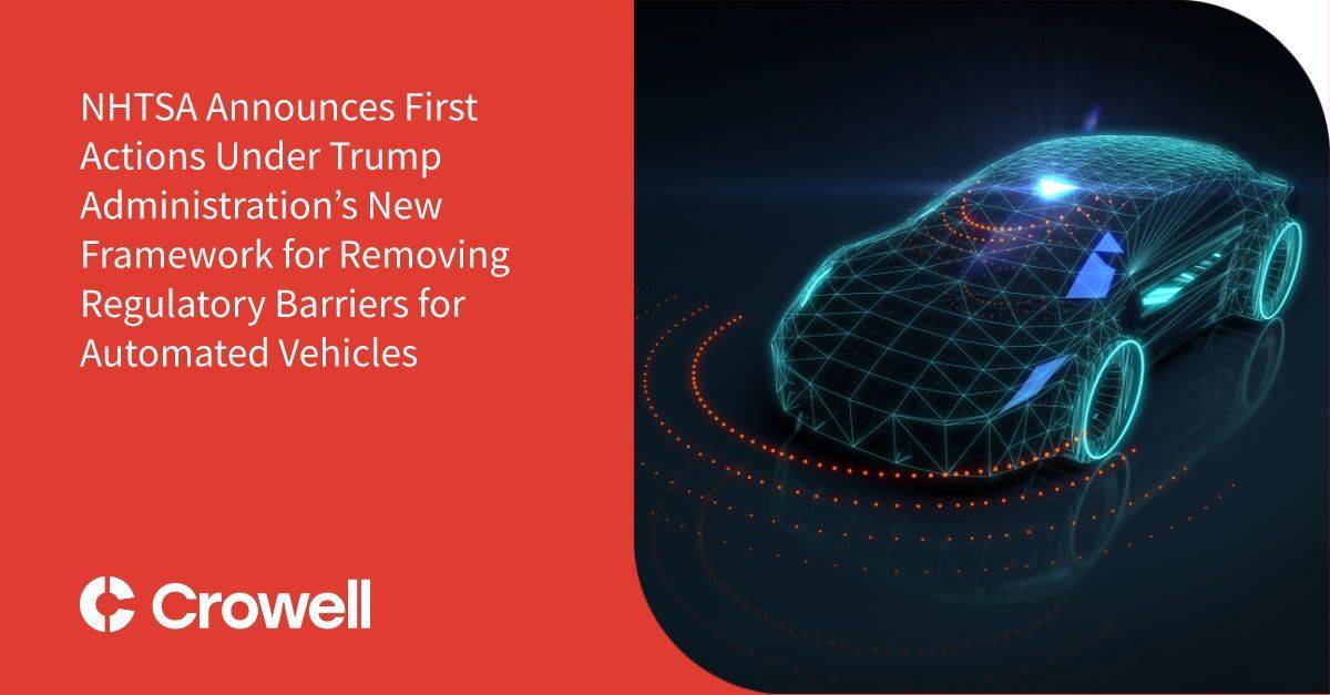 NHTSA Announces First Actions Under Trump Administration’s New ...