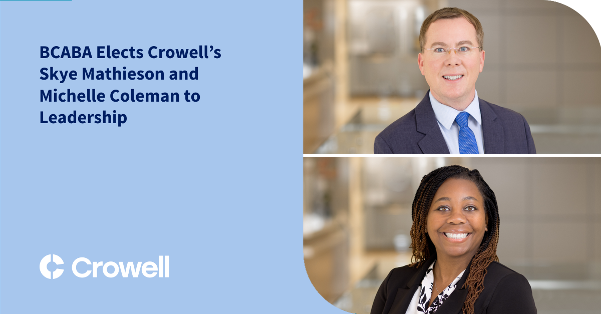 BCABA Elects Crowell’s Skye Mathieson and Michelle Coleman to ...