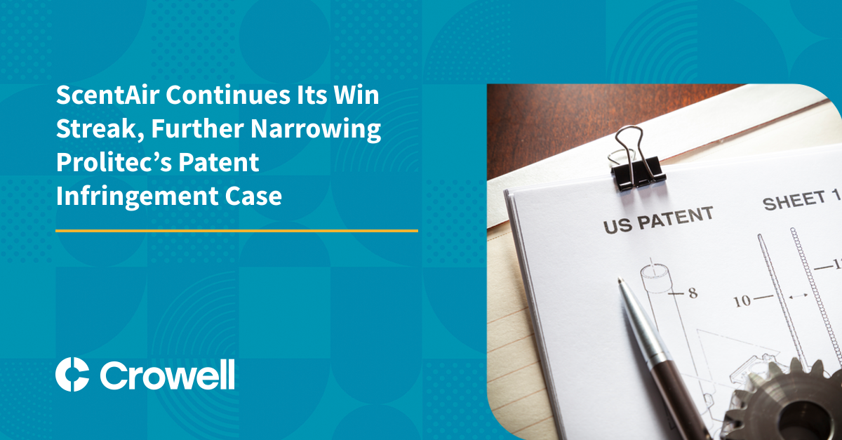 ScentAir Continues Its Win Streak, Further Narrowing Prolitec’s Patent ...