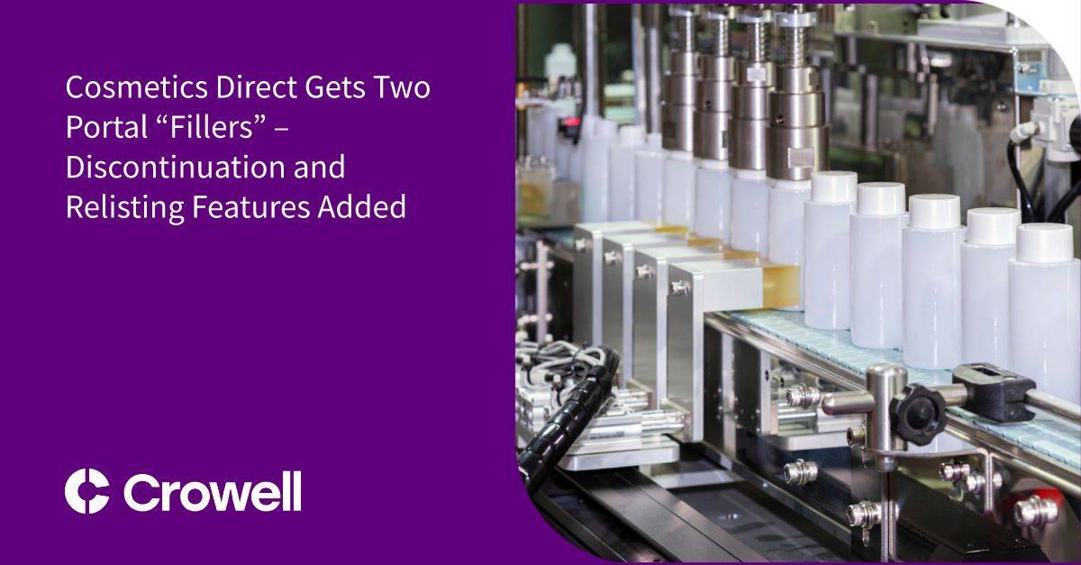 Cosmetics Direct Gets Two Portal “Fillers” – Discontinuation and ...