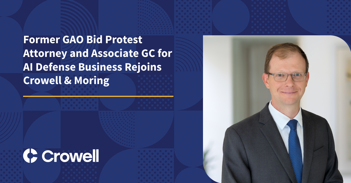 Former GAO Bid Protest Attorney and Associate General Counsel for AI ...