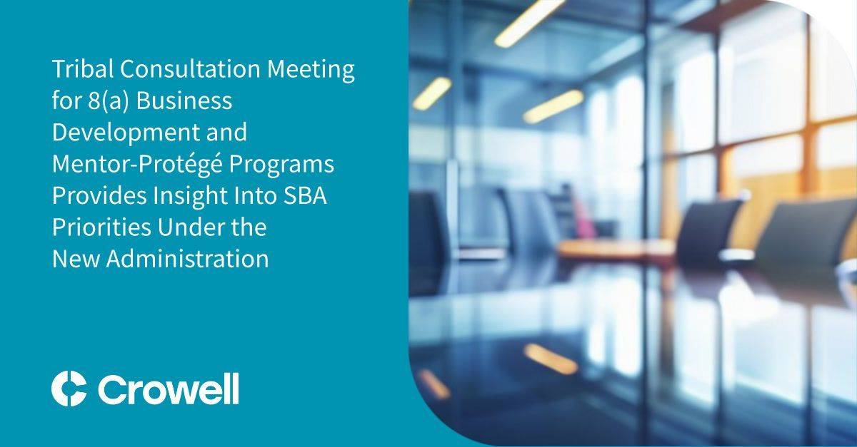 Tribal Consultation Meeting for 8(a) Business Development and Mentor ...